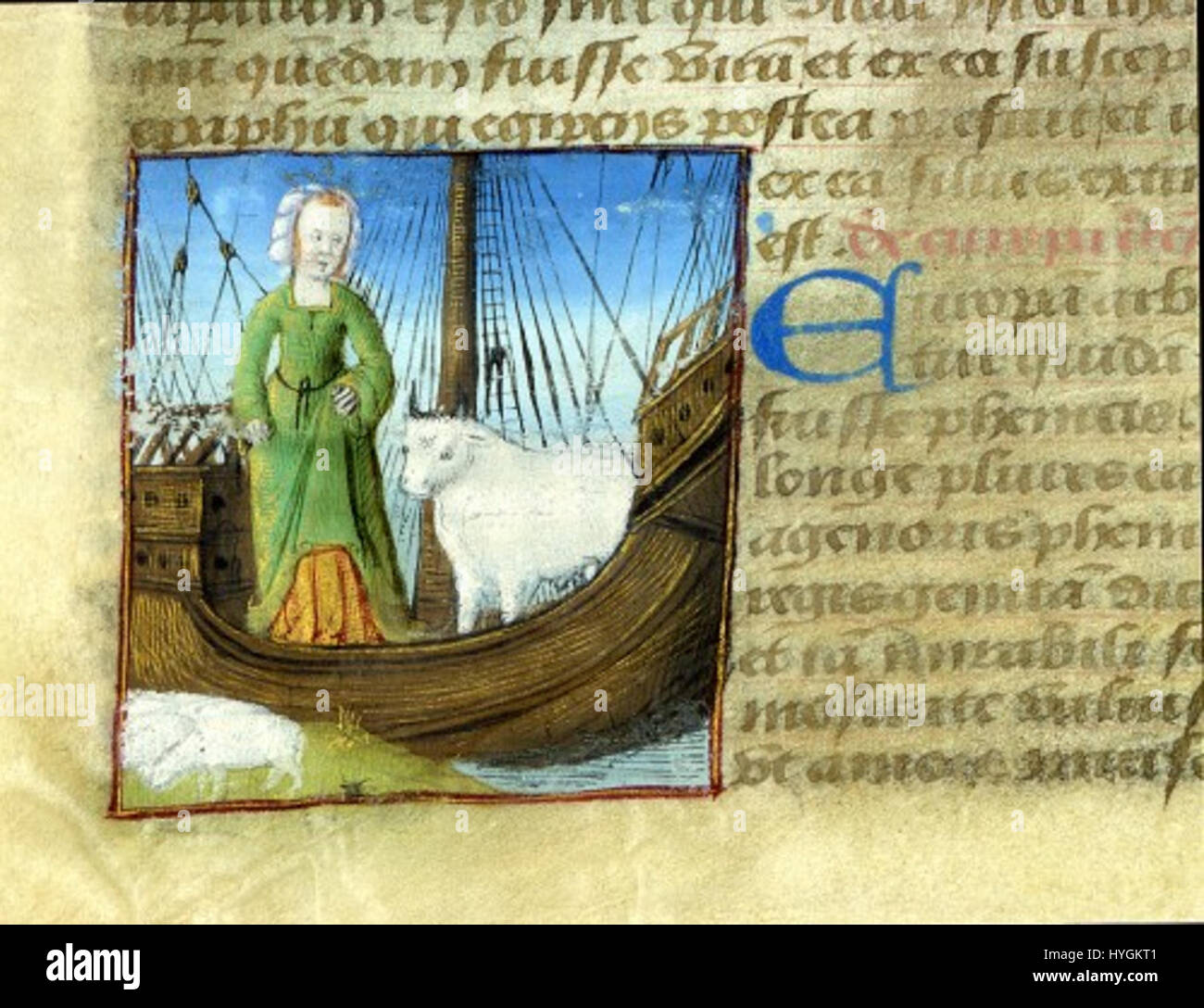 'De Mulieribus Claris' is a medieval manuscript depicting 'Europe et le ...