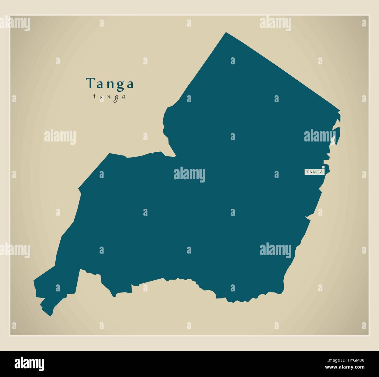 Modern Map - Tanga TZ Stock Vector Image & Art - Alamy