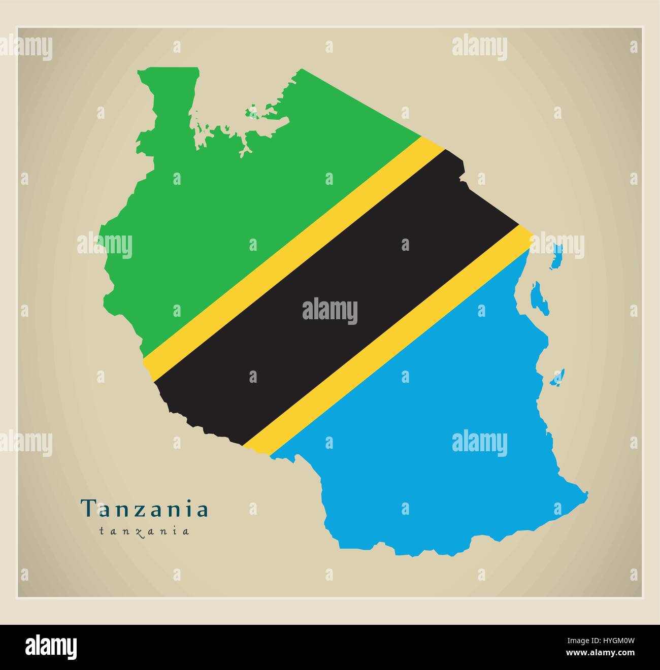 Tanzania flag map hi-res stock photography and images - Alamy