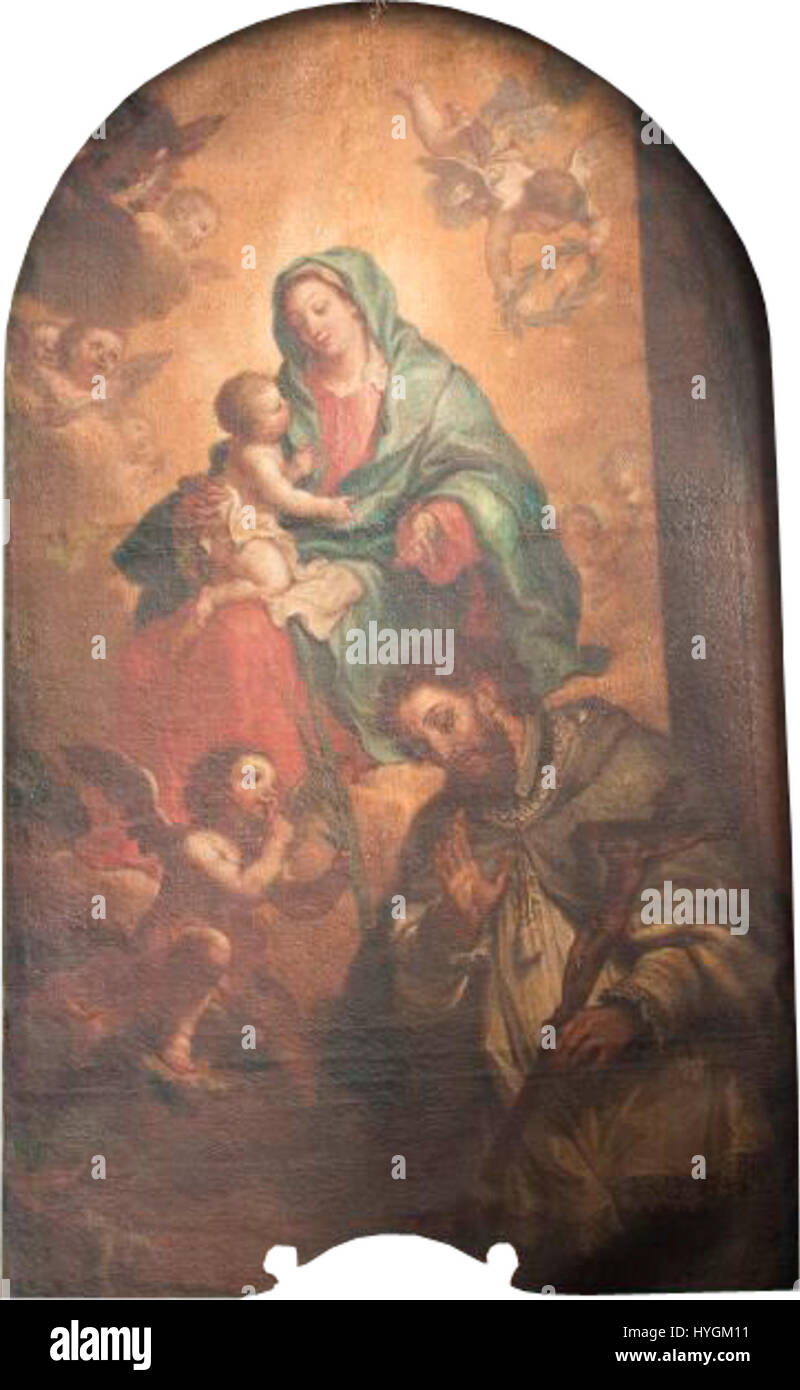 The 'Sv. Janez Nepomuk' (1738) is a Baroque-style painting depicting St ...