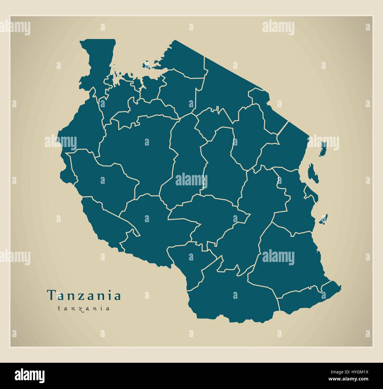 Tanzania map vector vectors hi-res stock photography and images - Alamy
