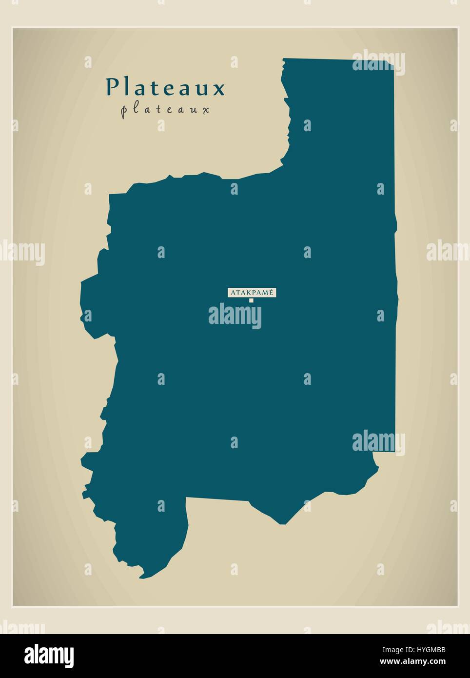 Plateaux vector map hi-res stock photography and images - Alamy