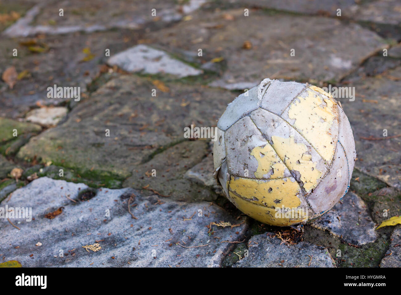 Dirty Soccer ball Stock Photo - Alamy