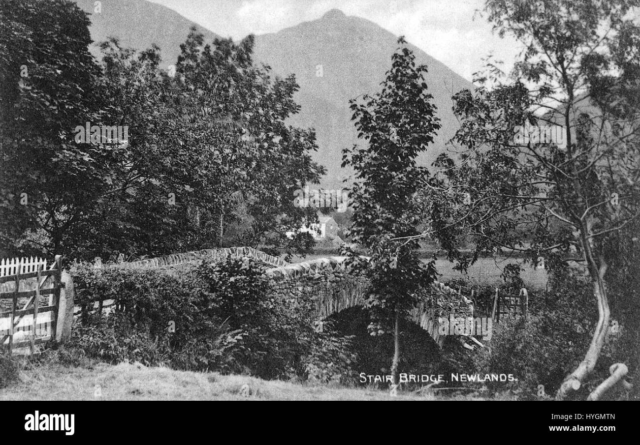 The Stair Bridge in Newlands Valley, Cumbria, England, is an iconic ...