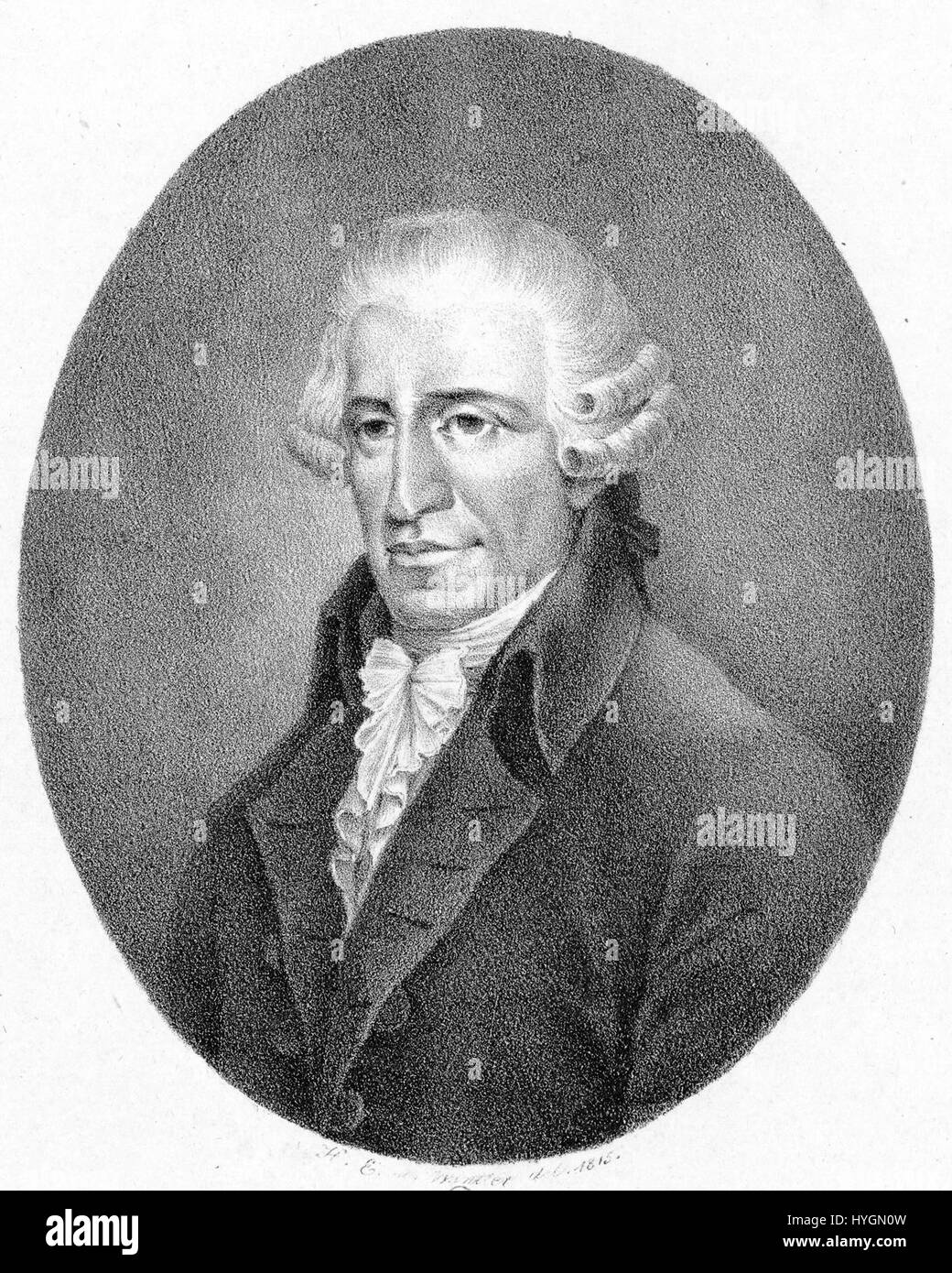 This portrait of Joseph Haydn, created by the artist Winter, captures ...