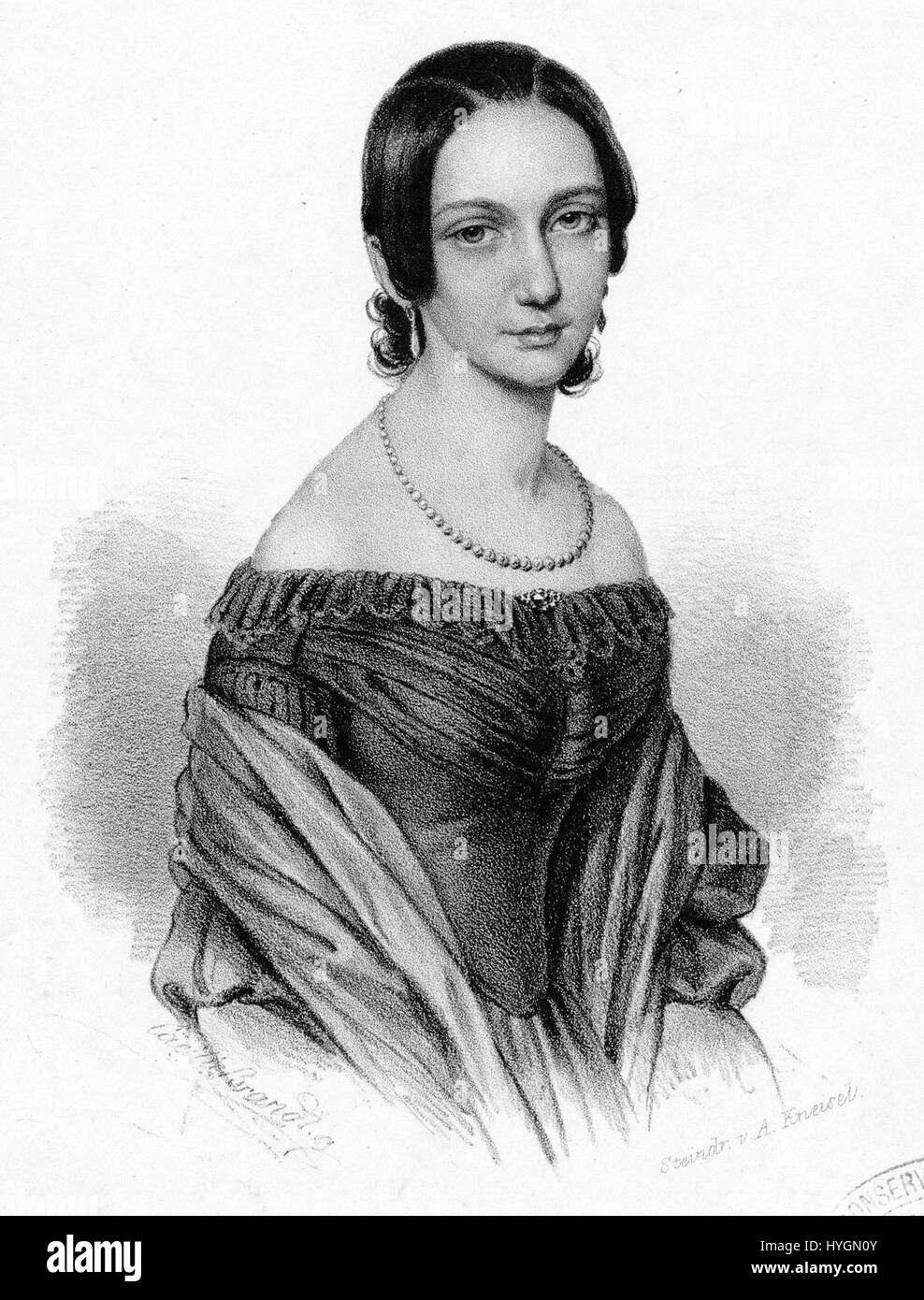 ‘Clara Schumann Geb Wieck’ is a historical portrait of the famous ...