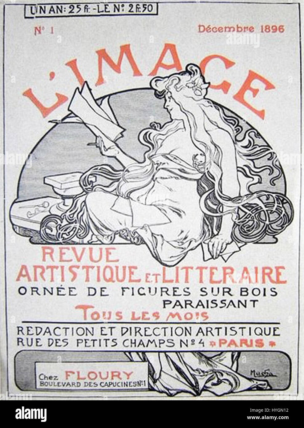 Alphonse Mucha's 'L'Image' cover design represents the Art Nouveau ...