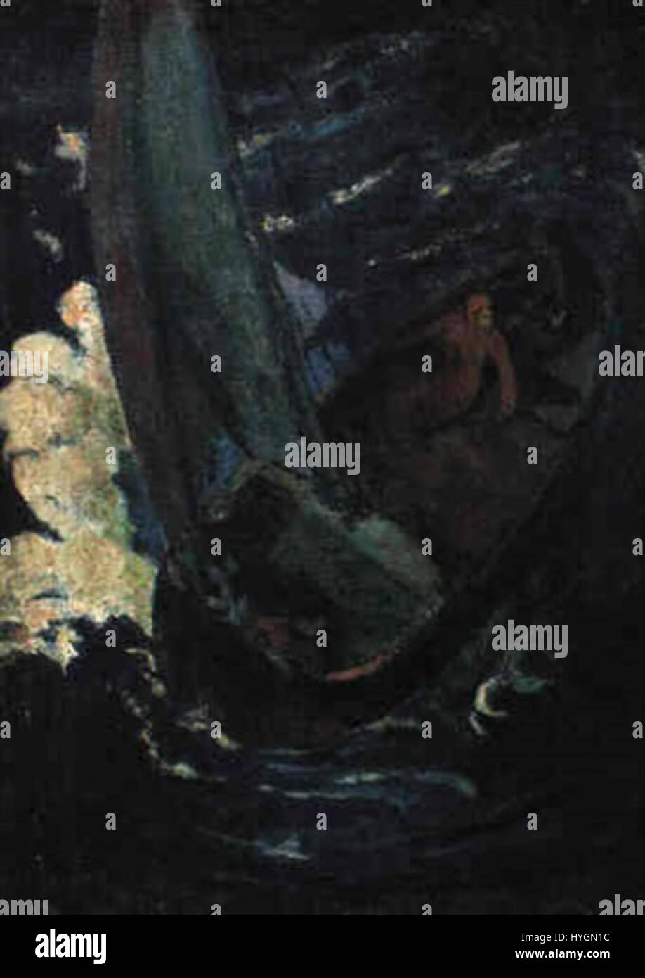 Paul Gauguin's 1896 painting 'La Barque' captures a tranquil boat scene ...