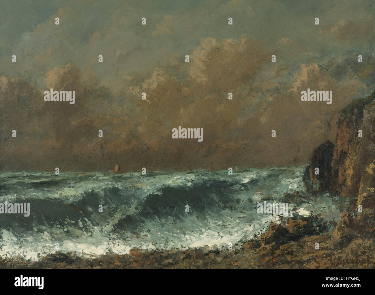 Gustave Courbet’s 'La Vague No 6' (The Wave) from around 1875 ...