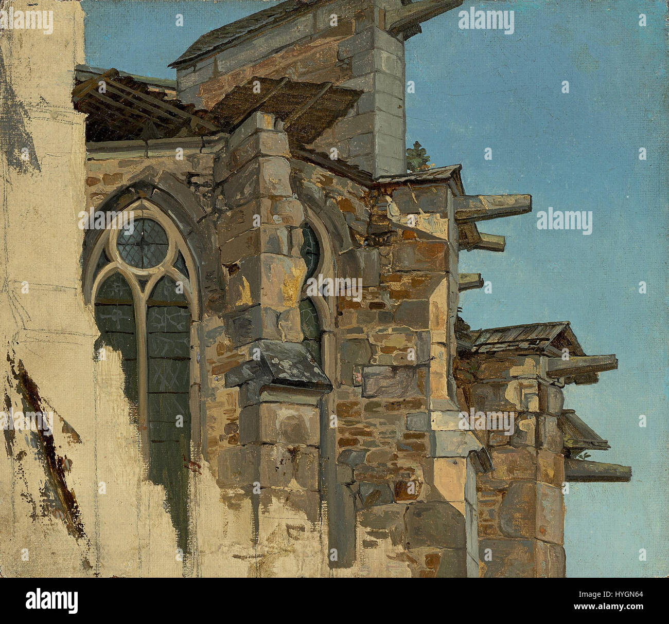 This study by Andreas Achenbach depicts the Altenberger Cathedral, a ...