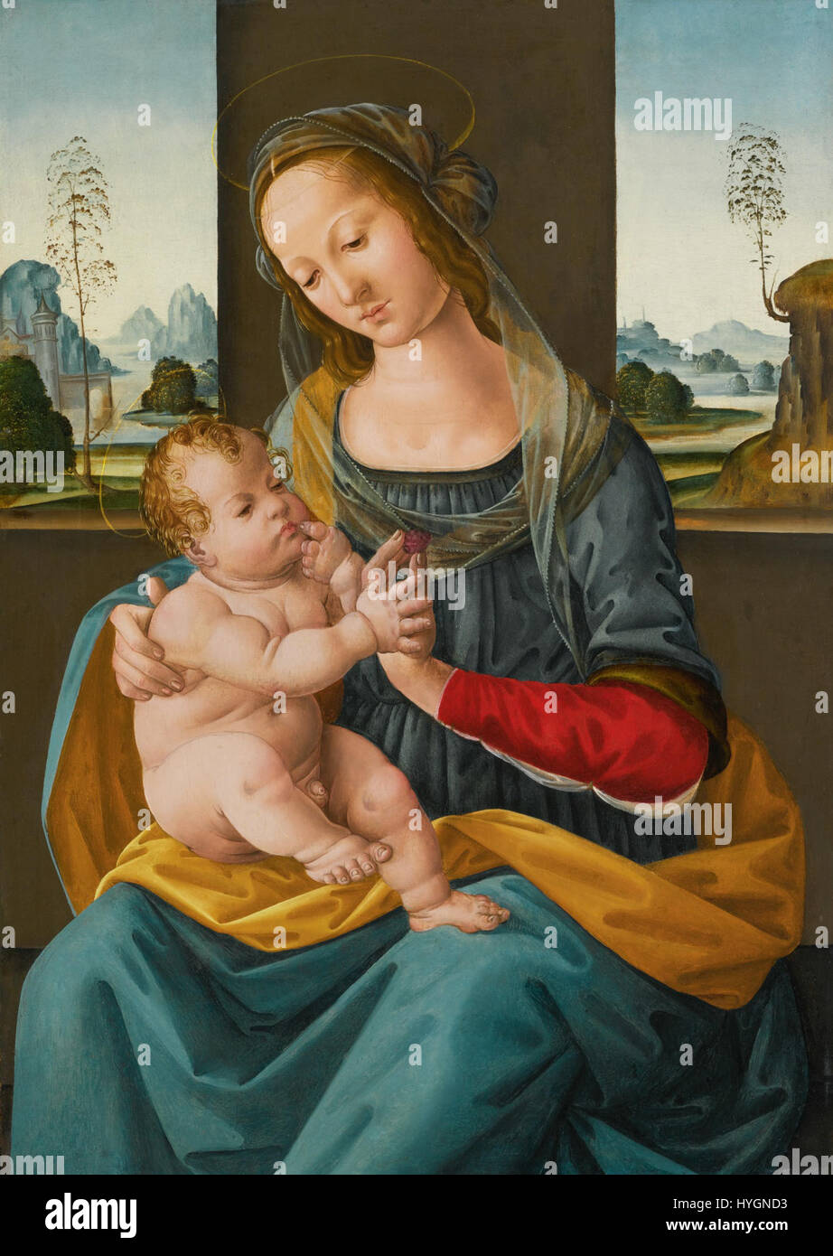The painting 'Madonna and Child' by Tommaso di Credi, also known as Tommaso, depicts the Virgin ...