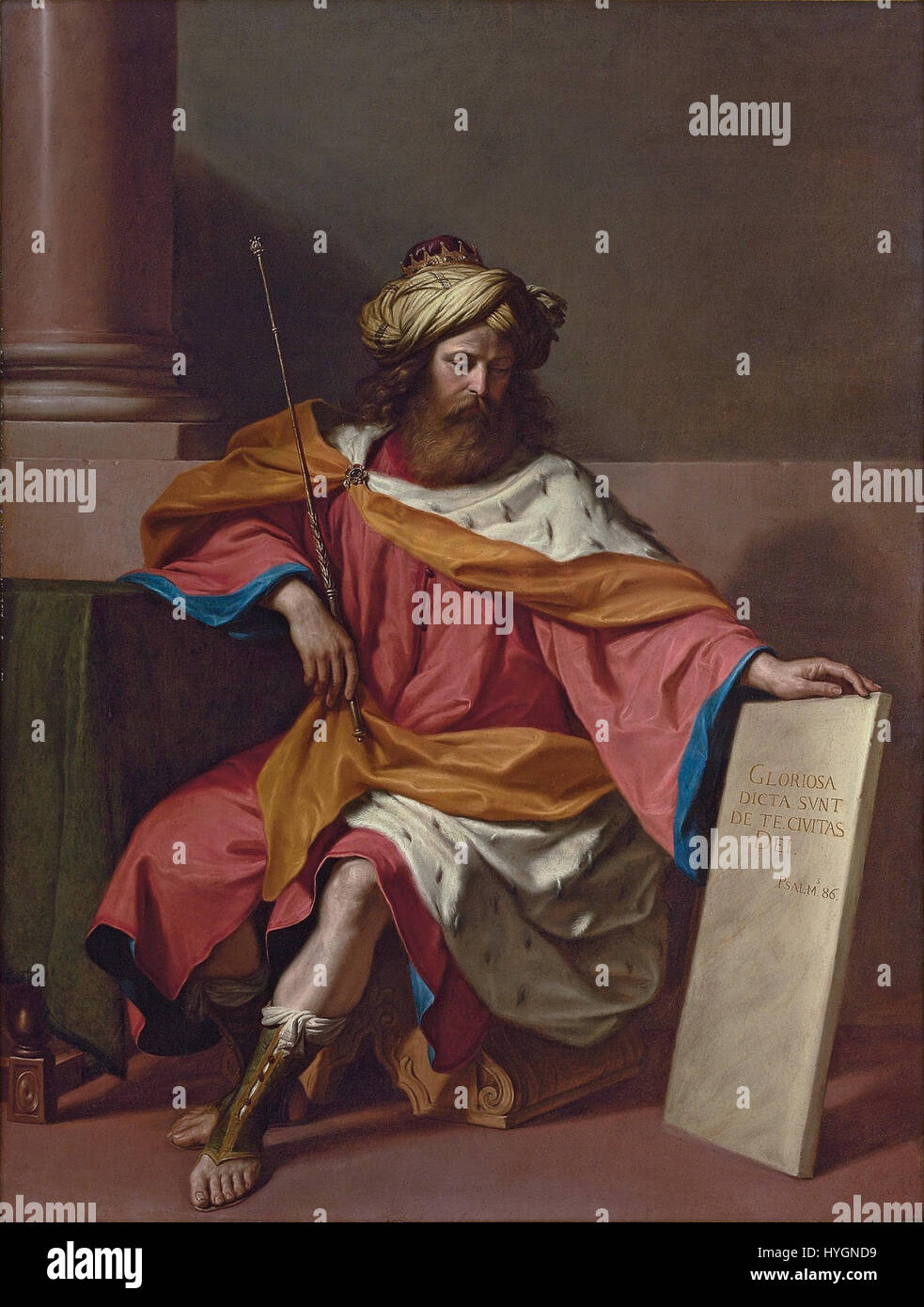 'King David' by Giovanni Francesco Barbieri (Il Guercino), painted ...