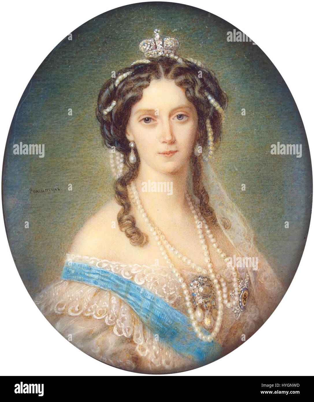 Maria Alexandrovna by Rockstuhl (after 1855, Hermitage Stock Photo - Alamy