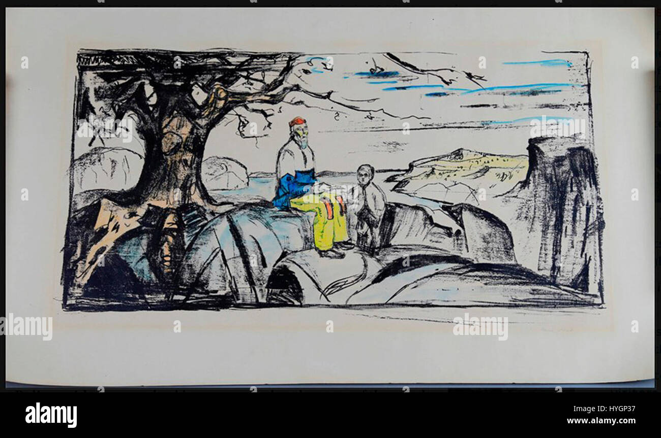 'Historien' (History) is a lithograph by Norwegian artist Edvard Munch ...