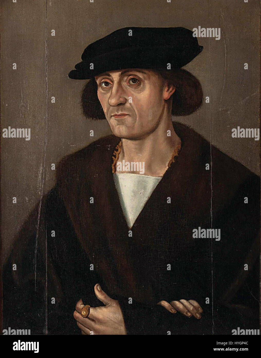 'Portrait eines deutschen Kaufmanns mit schwarzer Kappe' by Hans ...