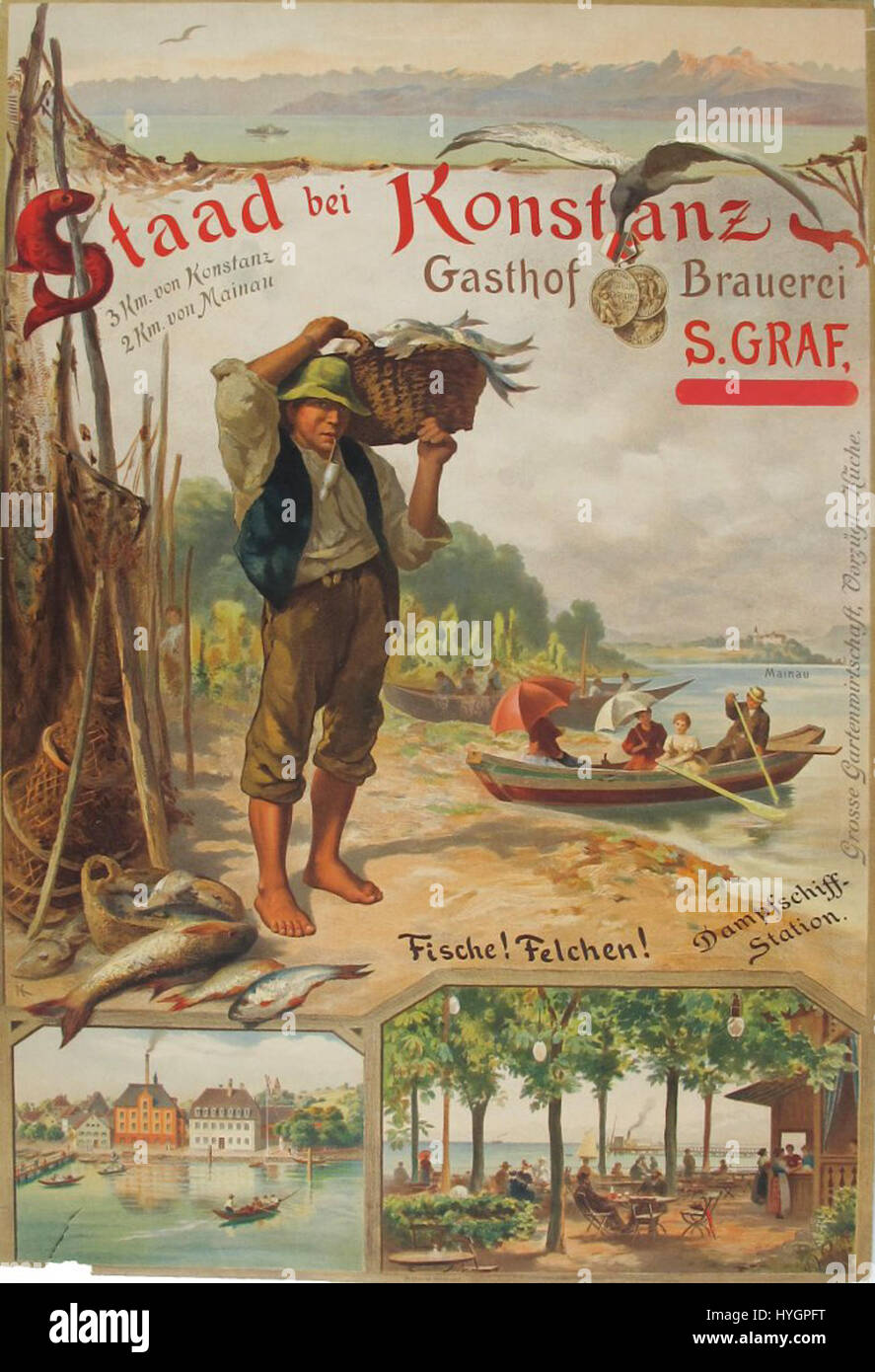 The *Brauerei Graf Staad* is a historical image of a brewery in Germany ...