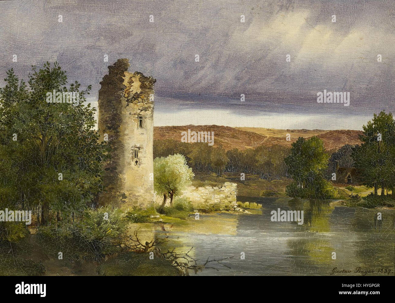 ‘Notberg bei Eschweiler’ by Gustav Preyer (1837) is a landscape ...