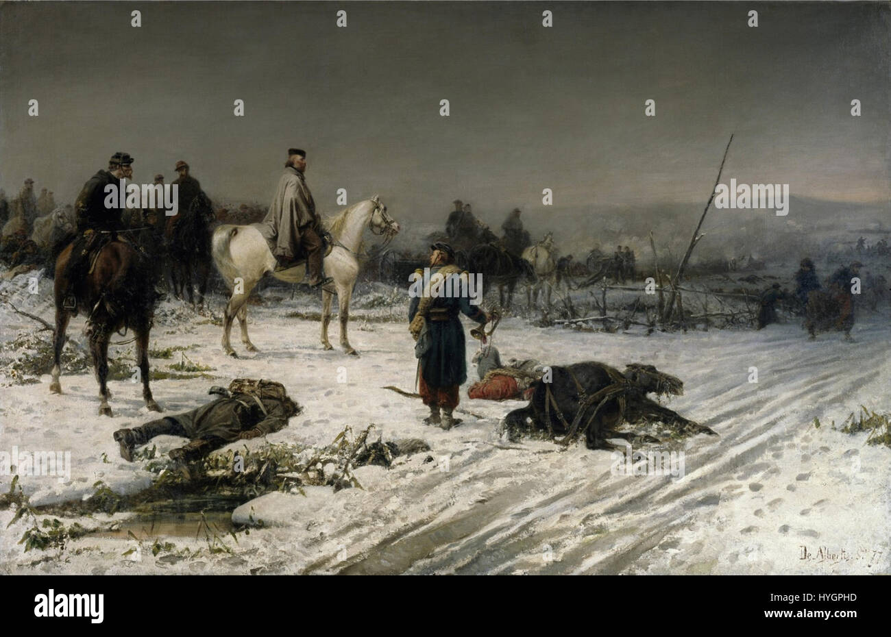 The painting 'Garibaldi in Dijon' depicts the Italian national hero ...