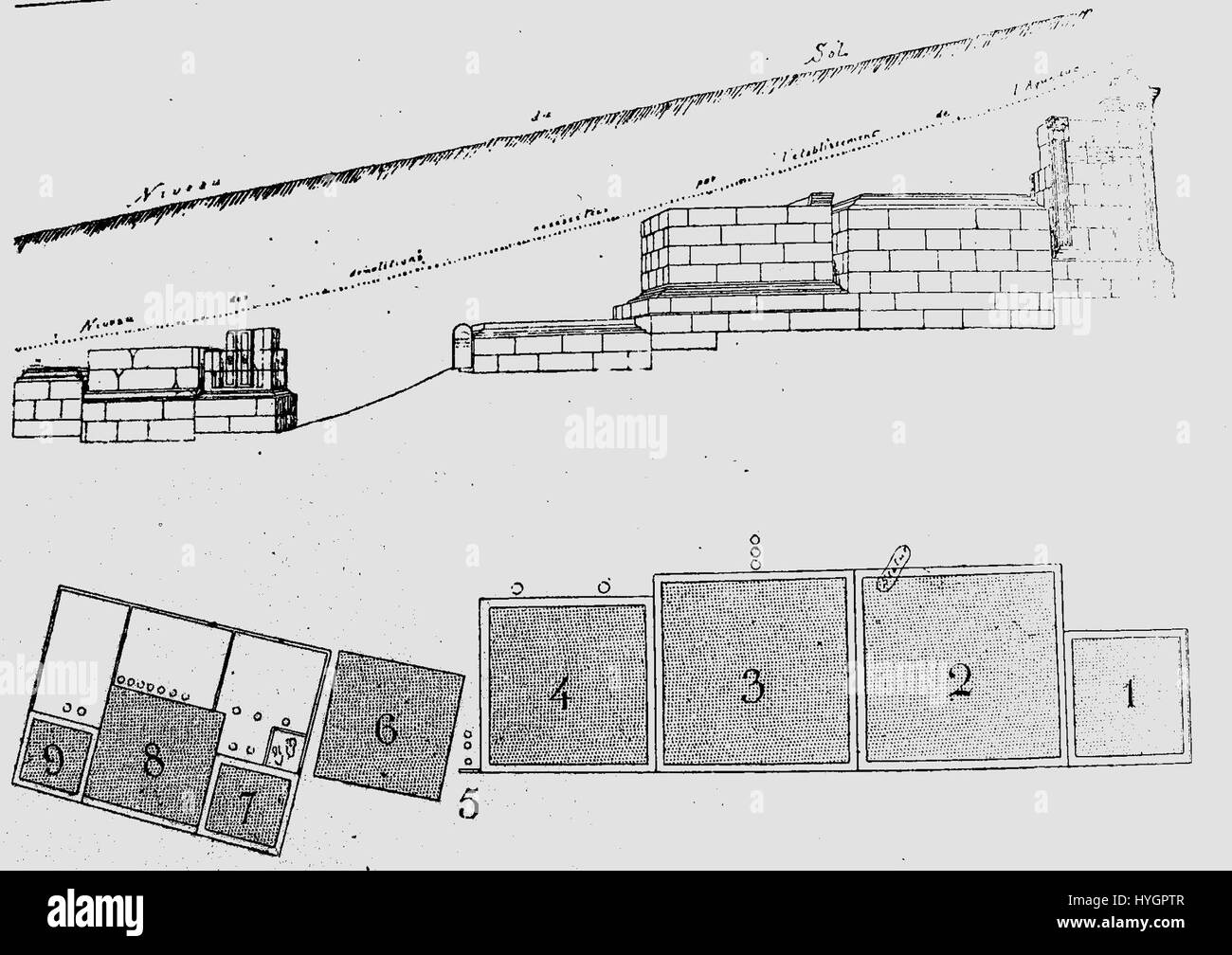 A depiction of the tombs in Lyon along the Aquitaine road, reflecting ...