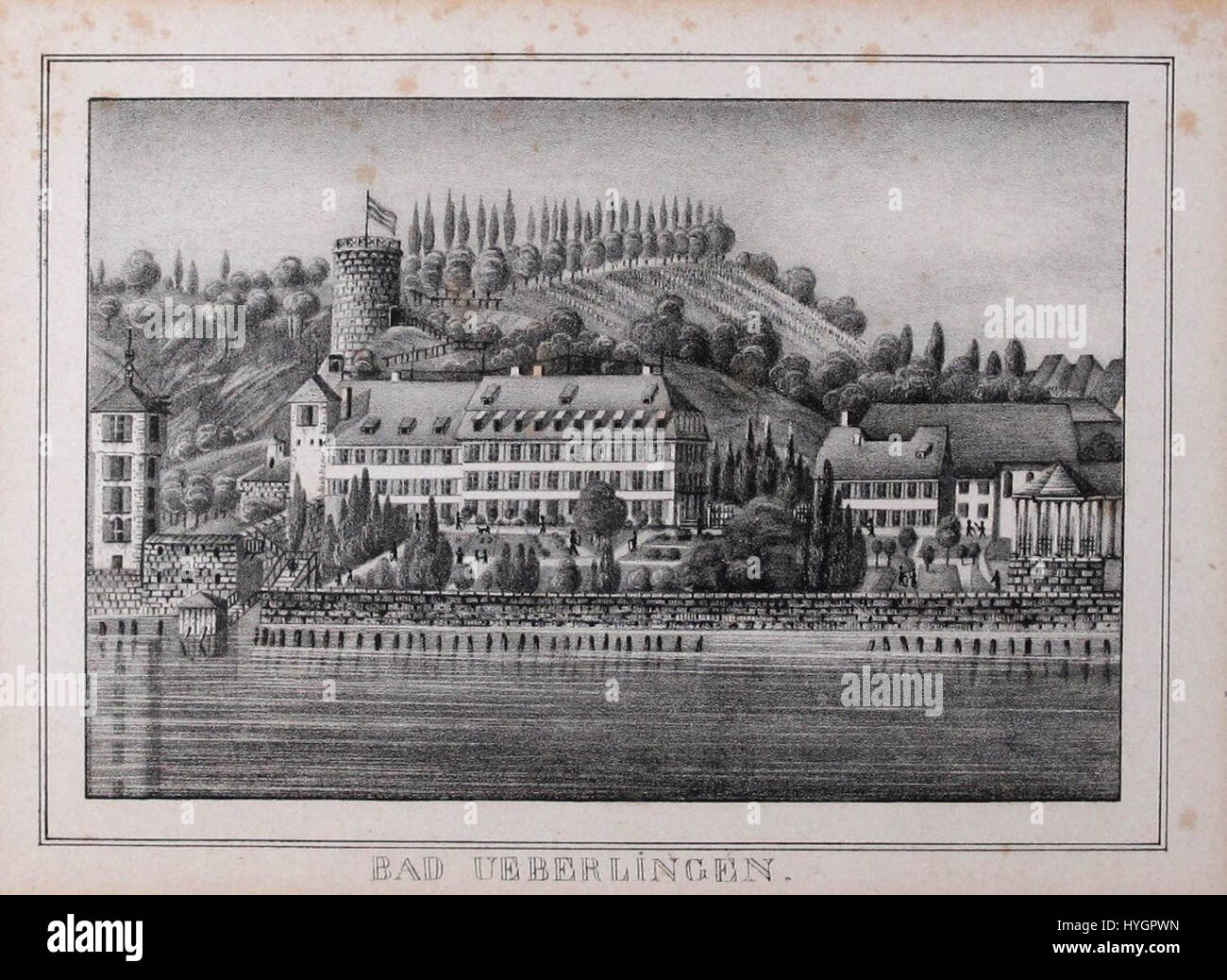 Bad Ueberlingen c1850 Stock Photo - Alamy