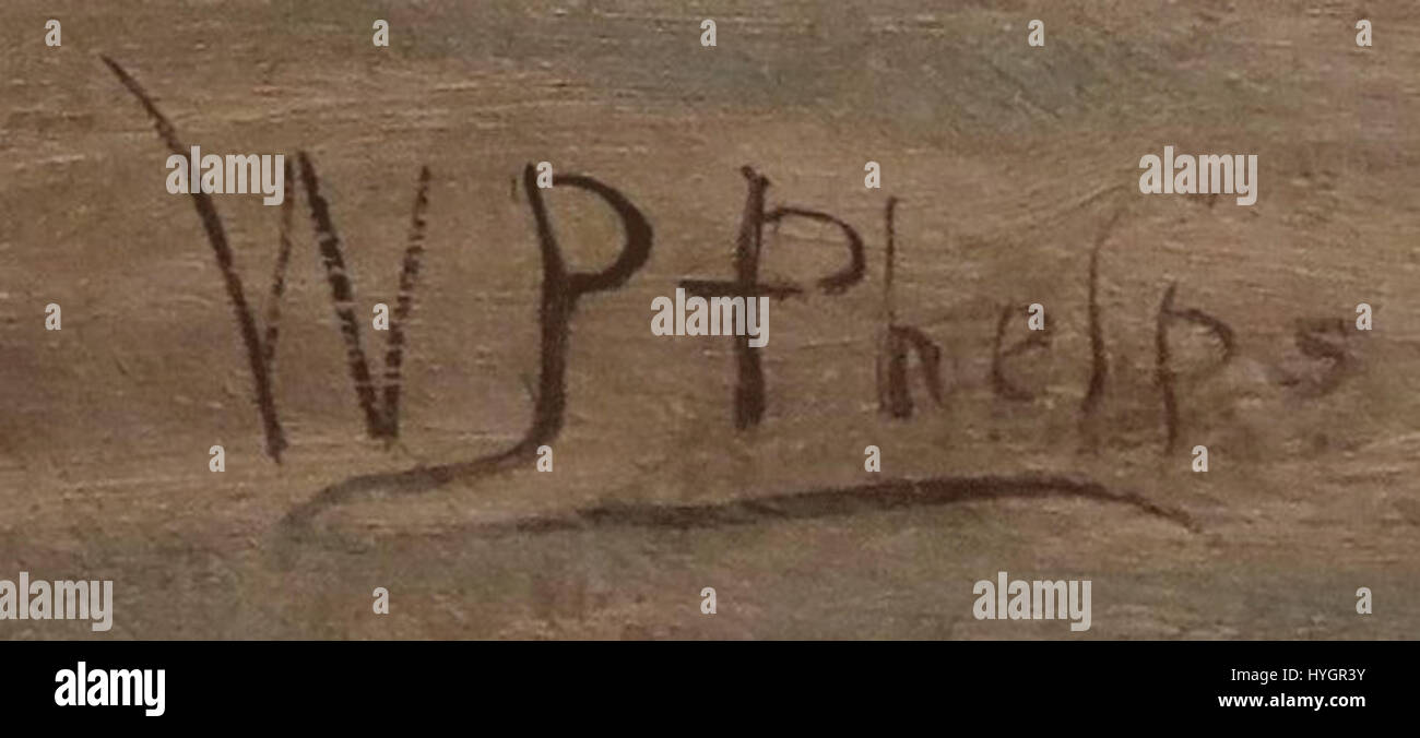 William Preston Phelps was an American painter, and his signature on ...