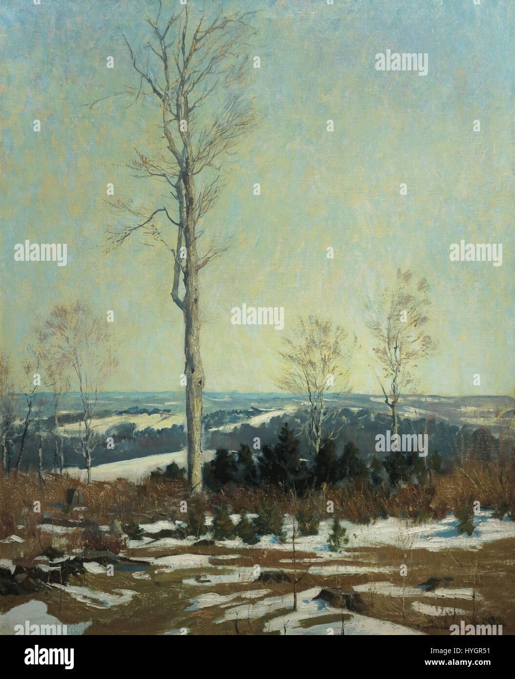 'March Landscape near Mt. Monadnock' depicts the early spring scenery ...