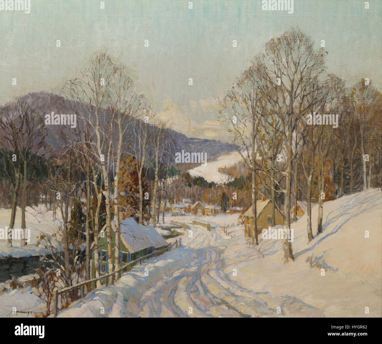 Serene winter scene depicts hi-res stock photography and images - Alamy