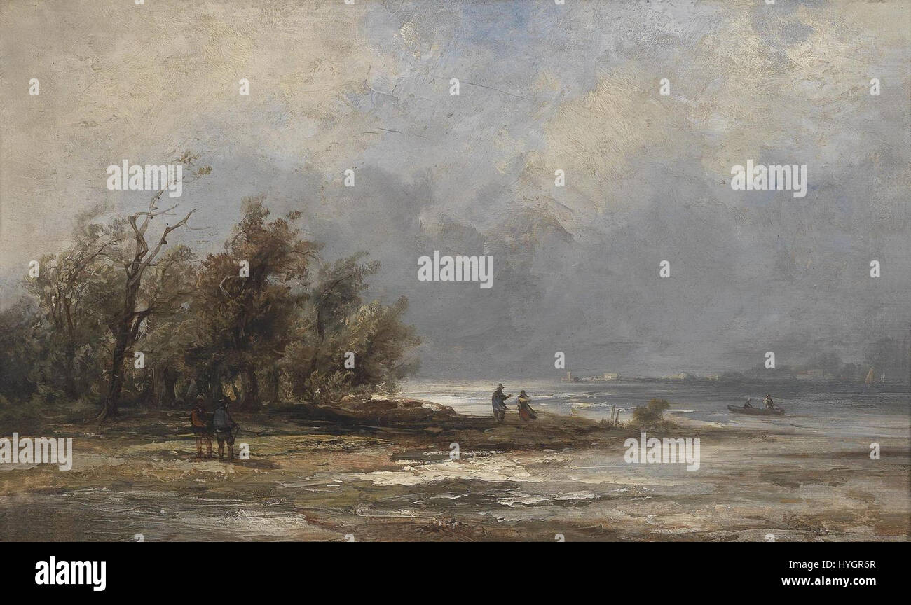 This painting by Remigius Adrianus Haanen portrays a stormy day with ...