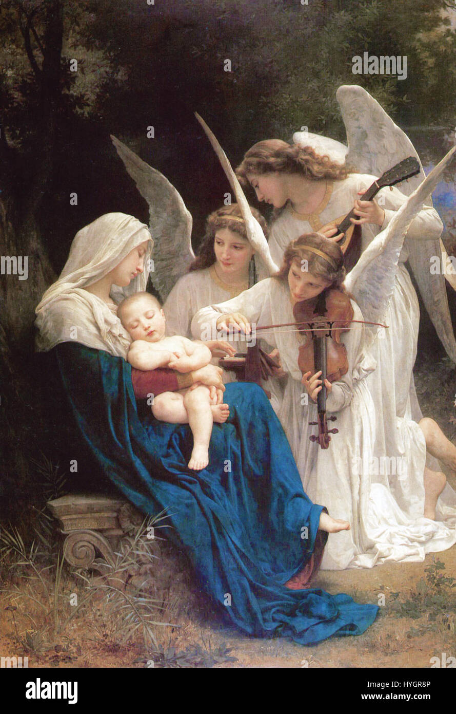 William bouguereau song of the angels hi-res stock photography and ...