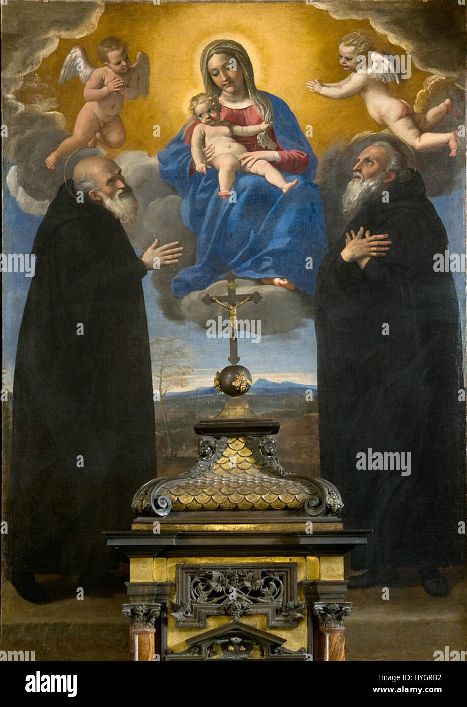 This work, attributed to Carracci, depicts the saintly figure of San ...