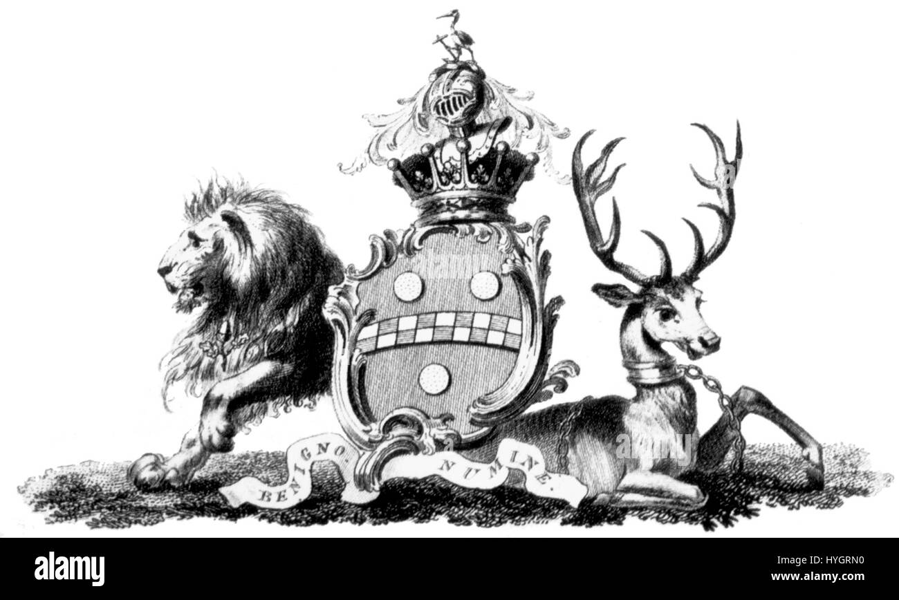 Pitt family coat of arms Stock Photo - Alamy