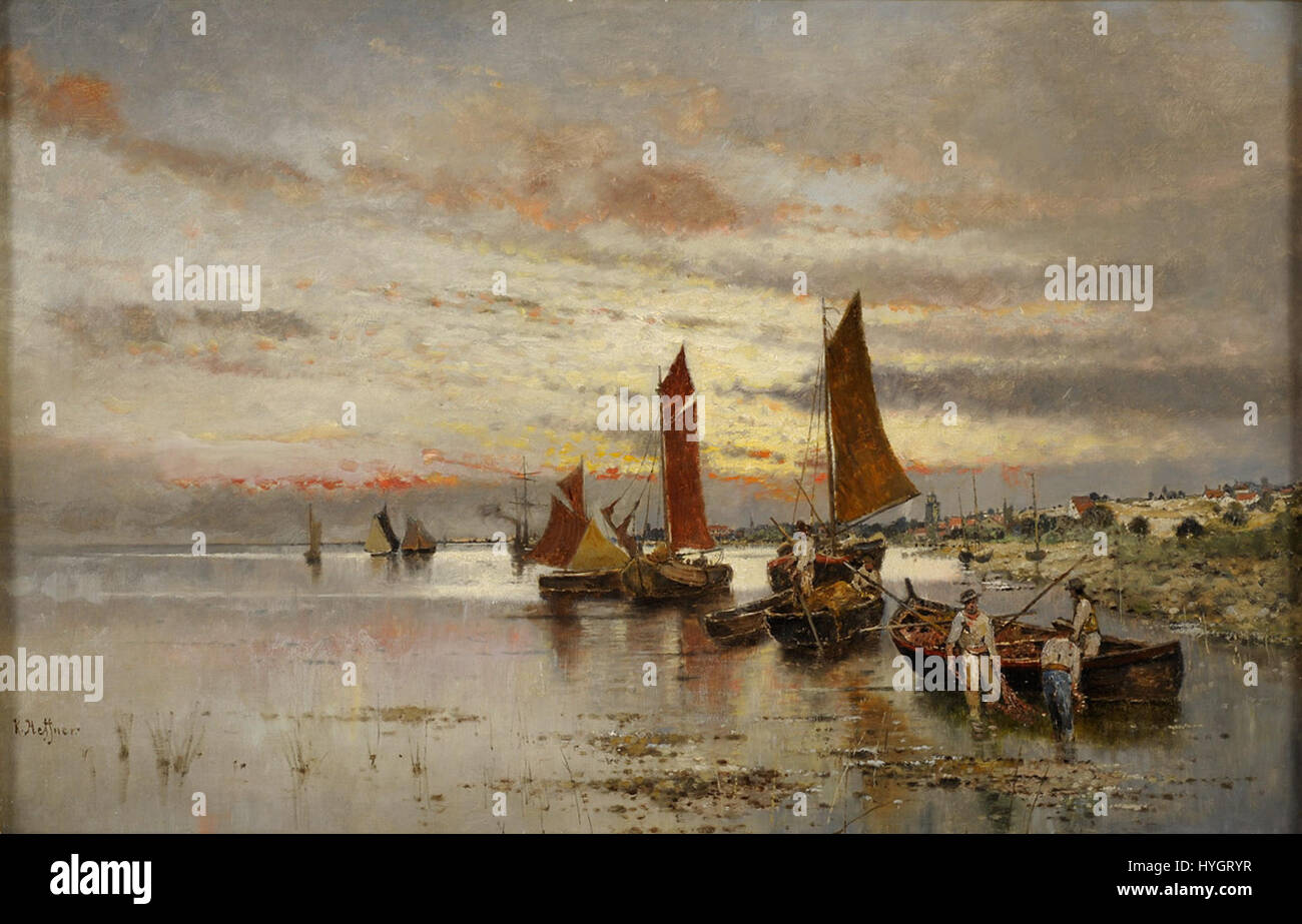 Heimkehr vom Fang (Homecoming from the Hunt) is a painting by Karl ...