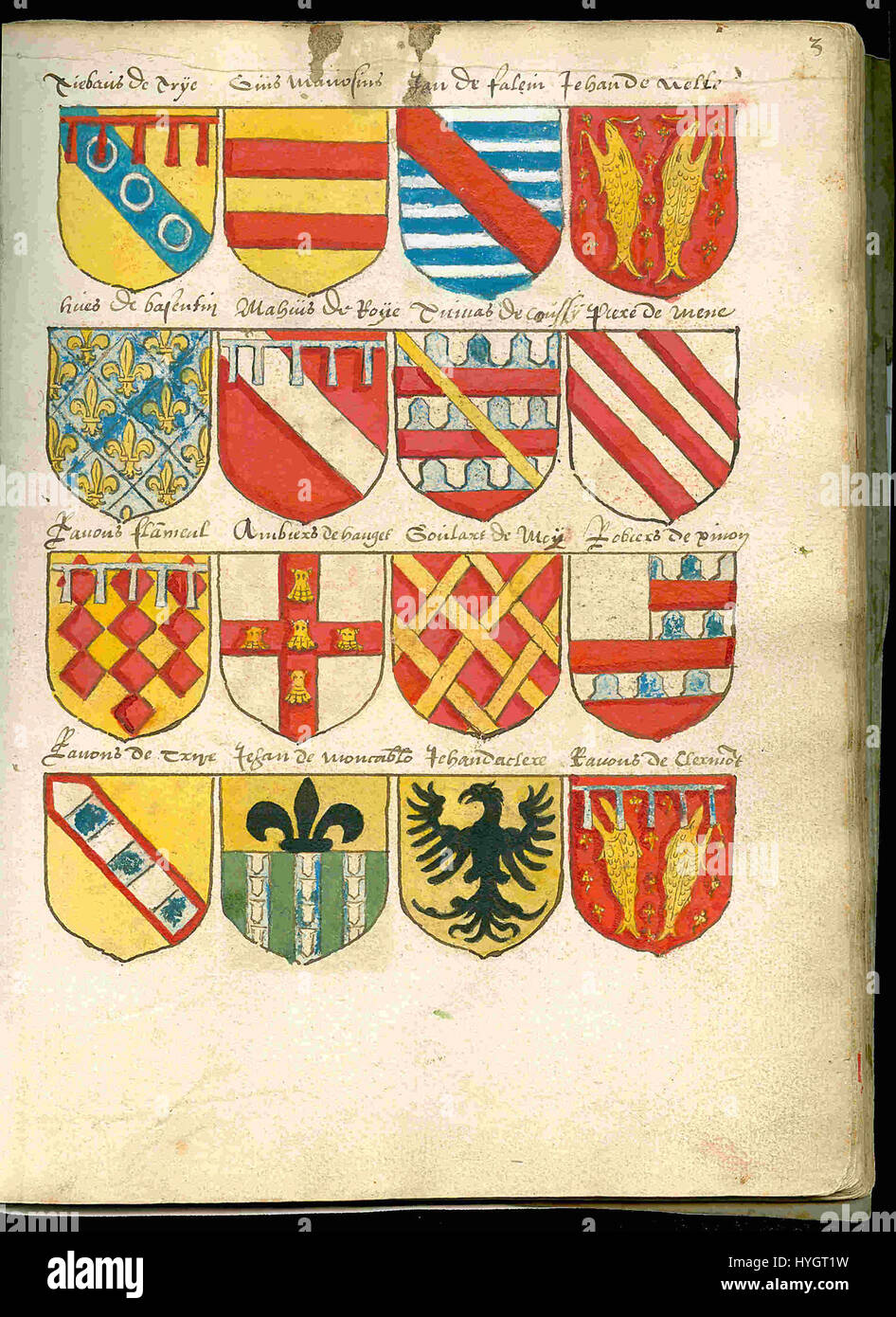 Page 03 from the Wapenboek Beyeren is a detailed armorial manuscript ...