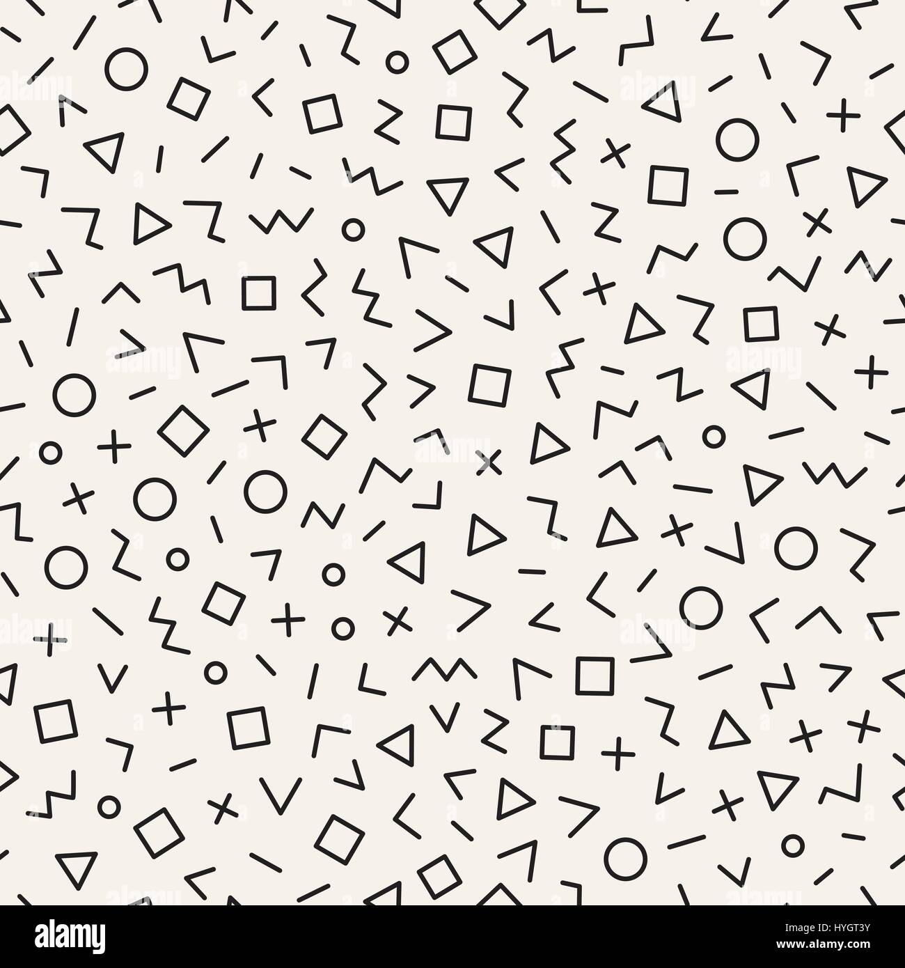 Scattered Geometric Line Shapes. Abstract Background Design. Vector ...