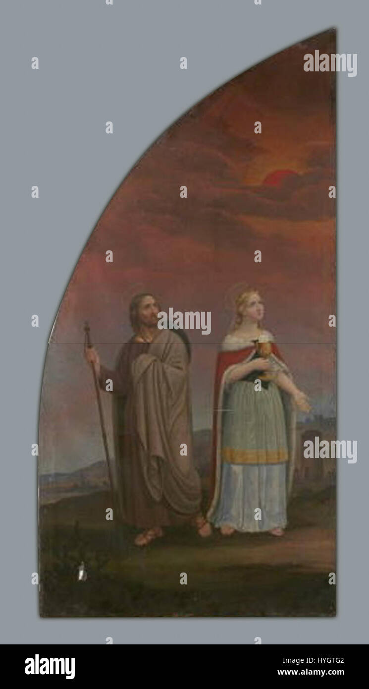 'Sv. Barbora a sv. Prokop' is a religious artwork depicting Saint ...