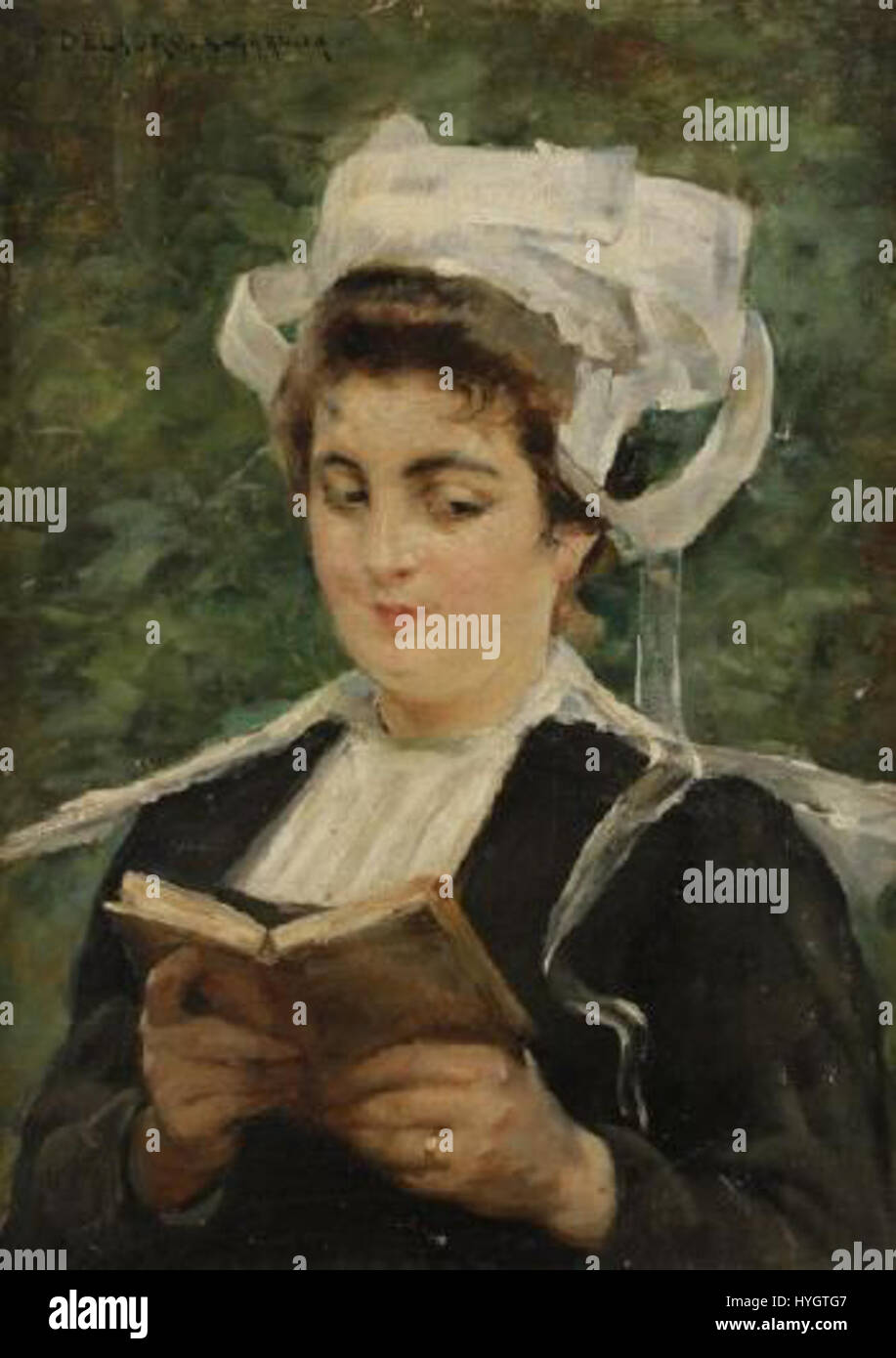 This portrait, 'Portrait de Bretonne en Coiffe,' features a Breton ...