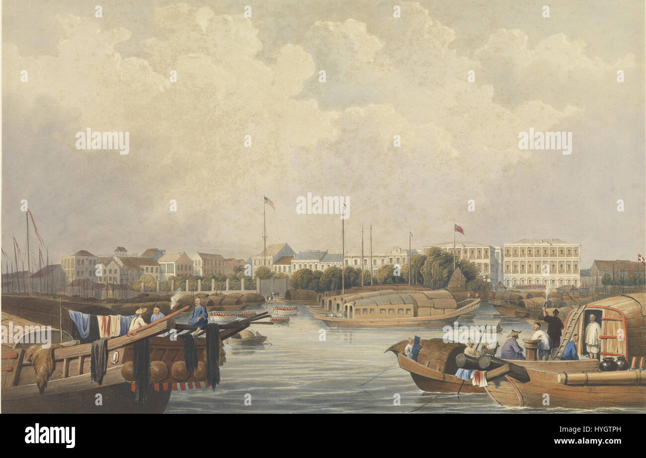 British troops in Canton, 1847 Stock Photo - Alamy
