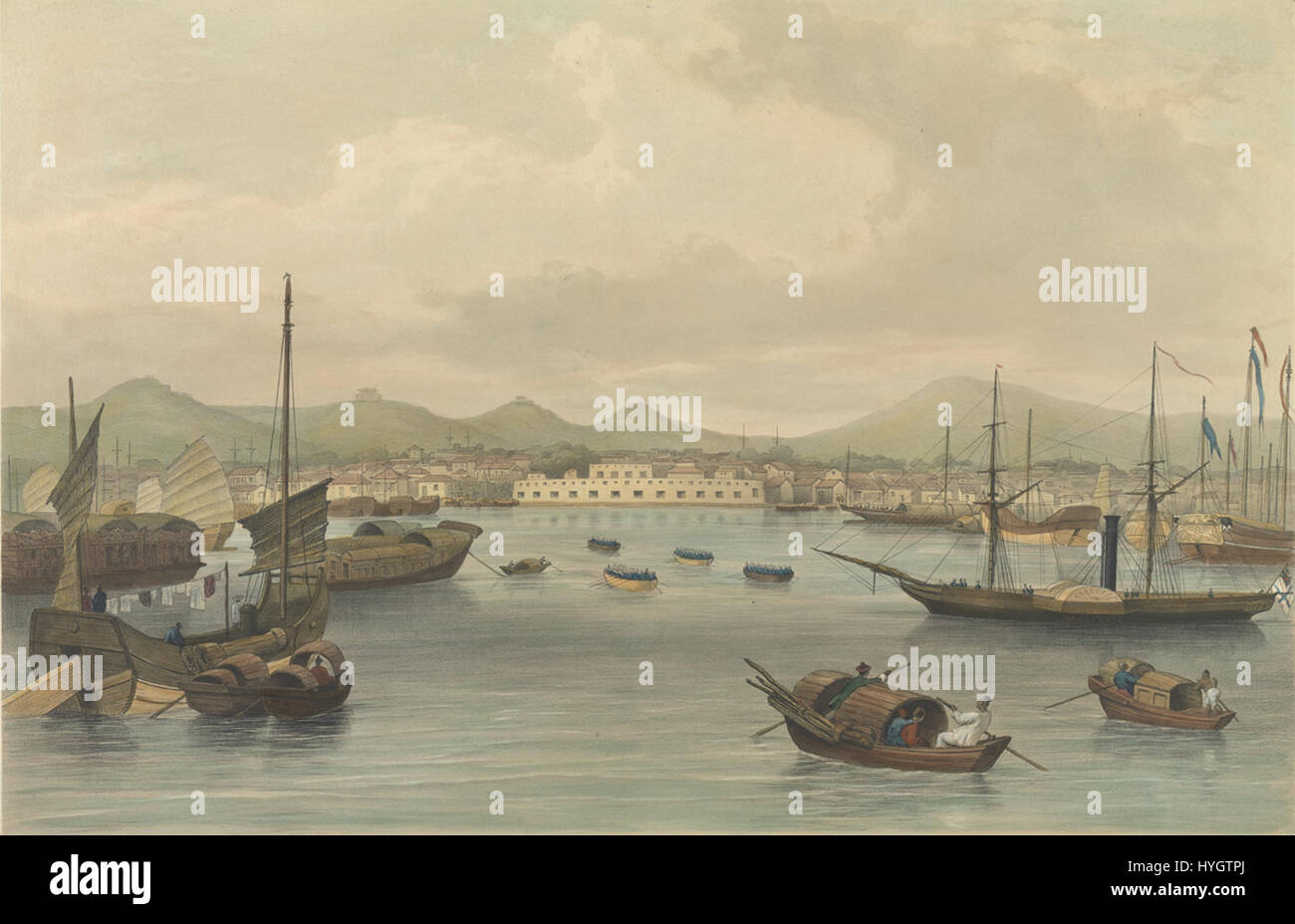 The French Folly Fort, located in Canton (modern-day Guangzhou), China ...