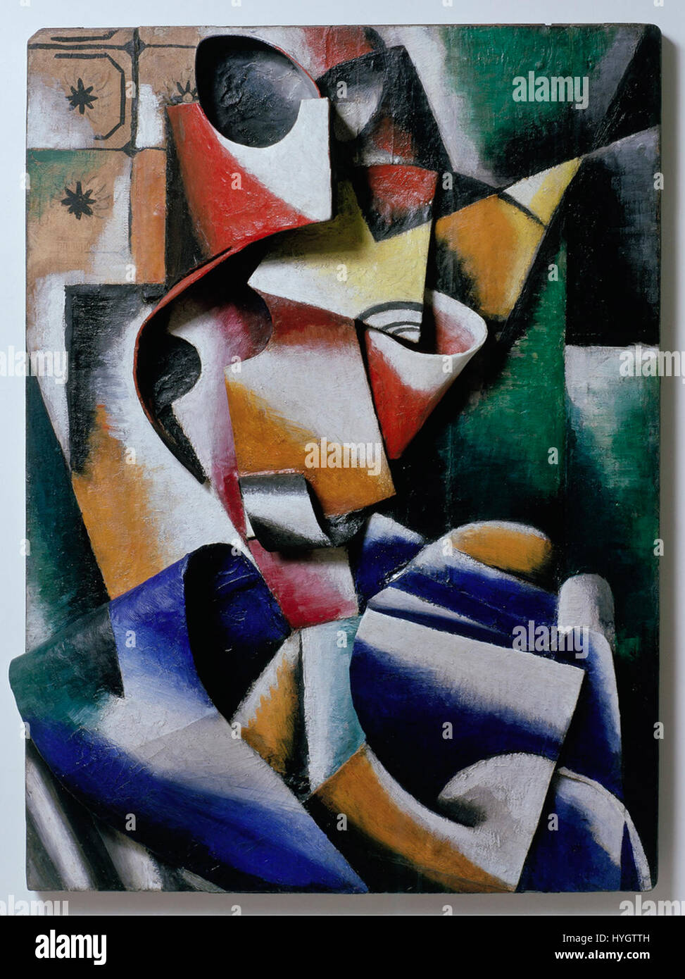 This 1915 work by Lyubov Popova, titled 'Portrait of a Lady,' utilizes ...