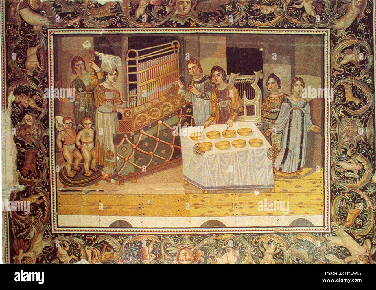 Mosaic of the Female Musicians Stock Photo - Alamy