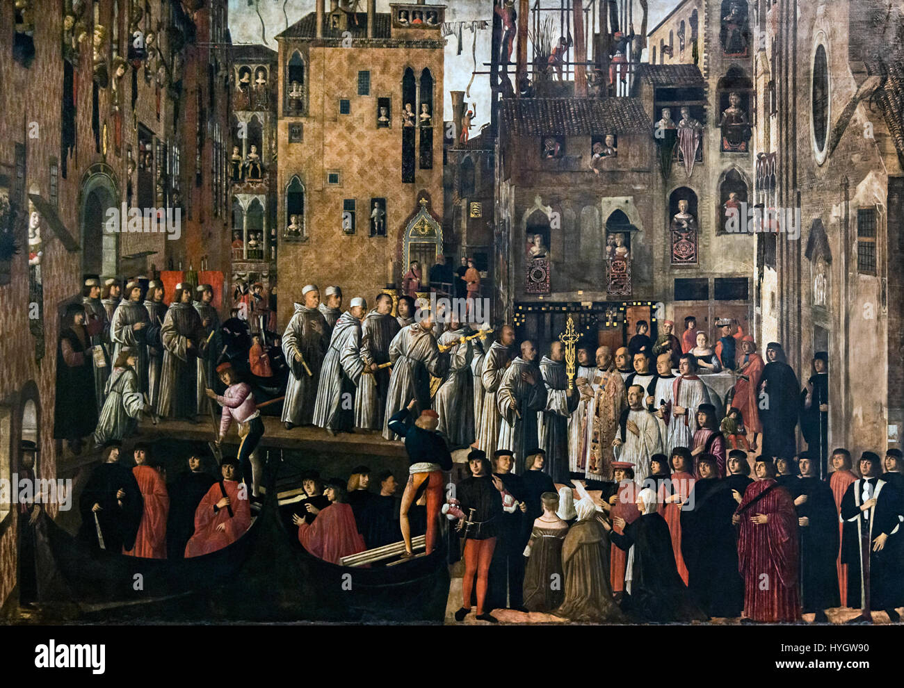 'Miracle of the Relic of the Holy Cross in Campo San Lio' by Giovanni ...