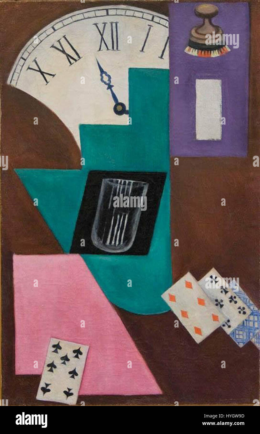 'Watches and Cards' (1915) by Olga Rozanova is an abstract work that ...