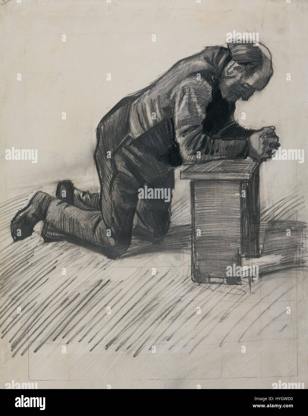 *Old Man Praying* is a poignant drawing by Vincent van Gogh, showcasing ...