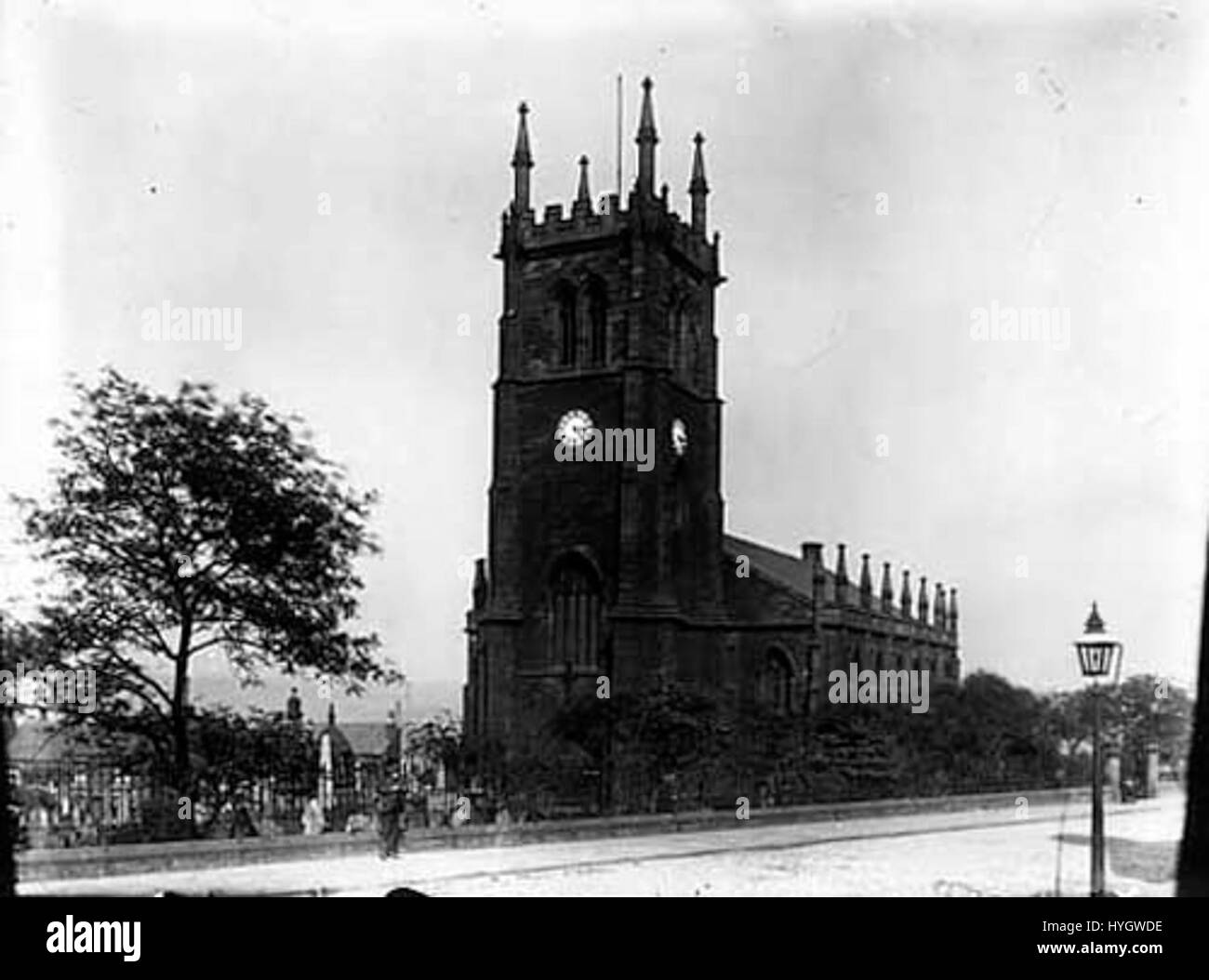 Gothic style architecture in leeds Black and White Stock Photos ...