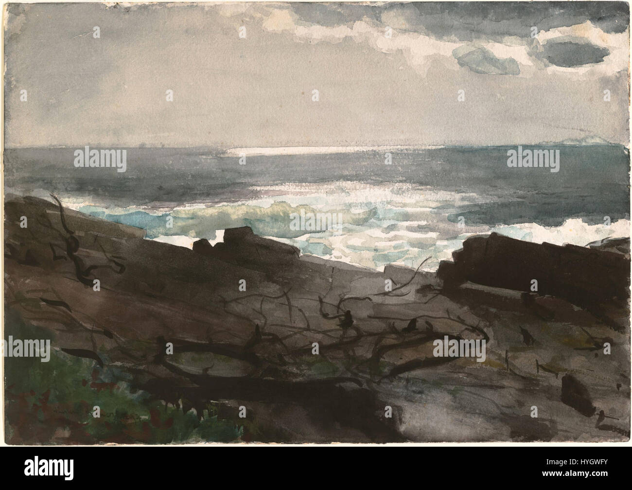 ‘Sunshine and Shadow’ by Winslow Homer captures a striking contrast ...