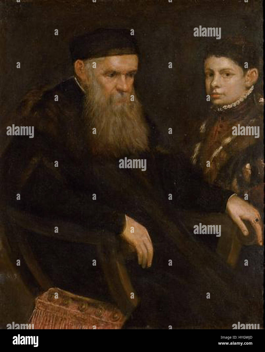 'Old Man and a Boy' by Tintoretto depicts an intimate moment between ...