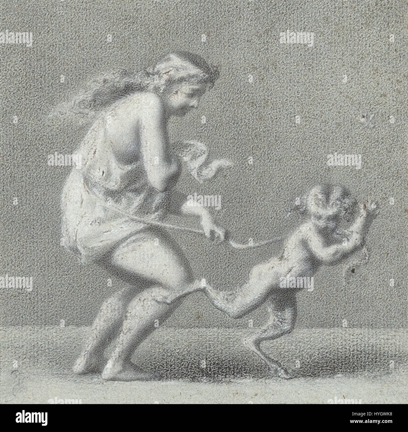 The painting 'Nymphe, Satyre et Papillon' by Pierre-Paul Prud'hon ...