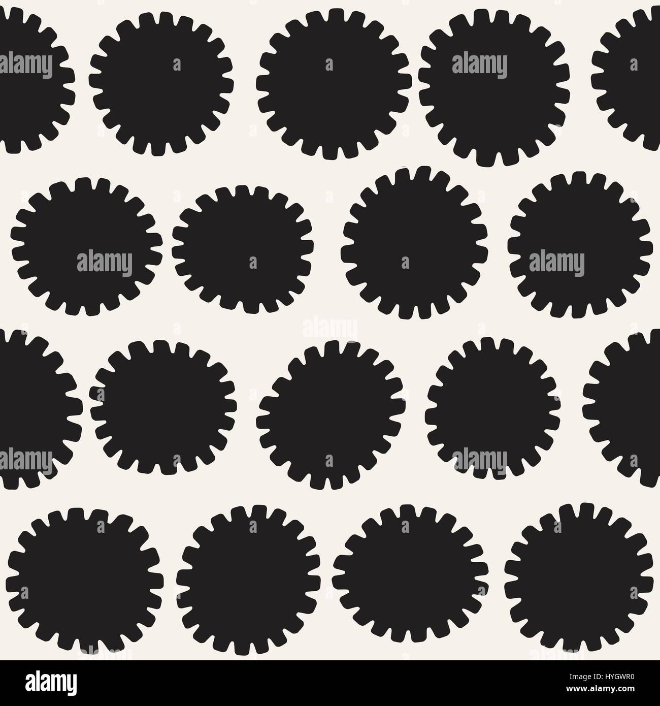 Vector seamless pattern. Abstract background with floral brush strokes ...