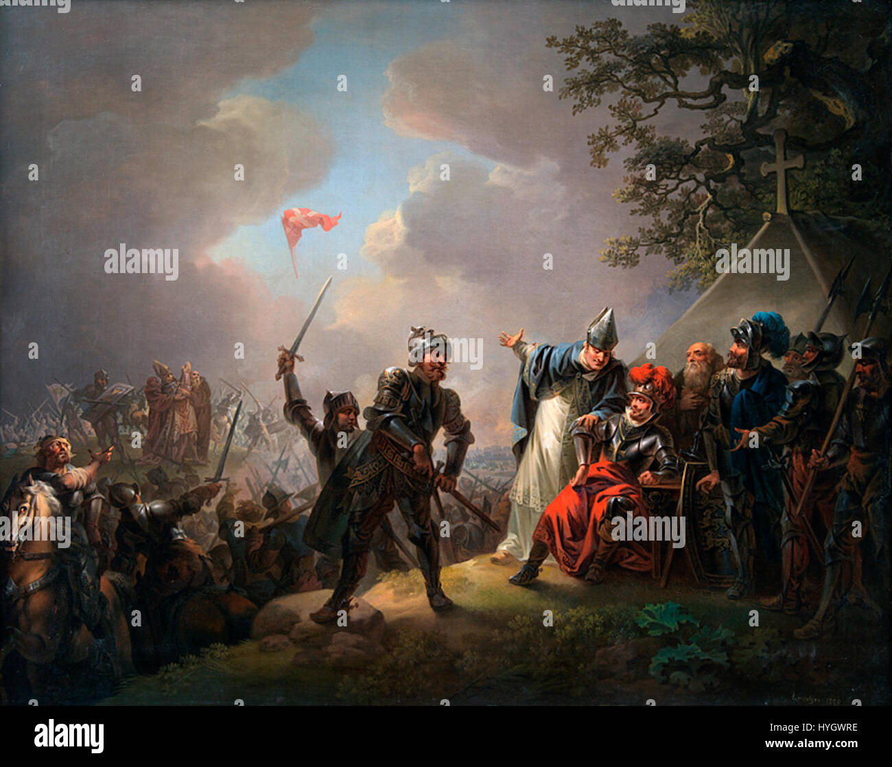 The *Danmarks flag* (Denmark's flag), illustrated by Lorentzen, depicts ...