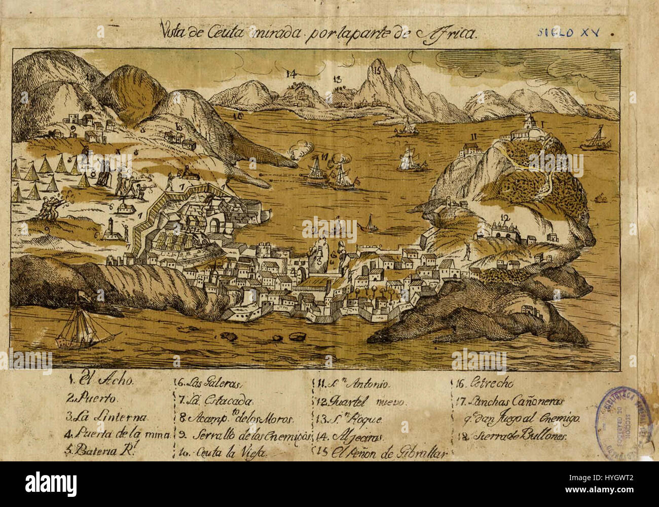 'Ceuta durante el sitio de 1790 1791' depicts the siege of the Spanish ...